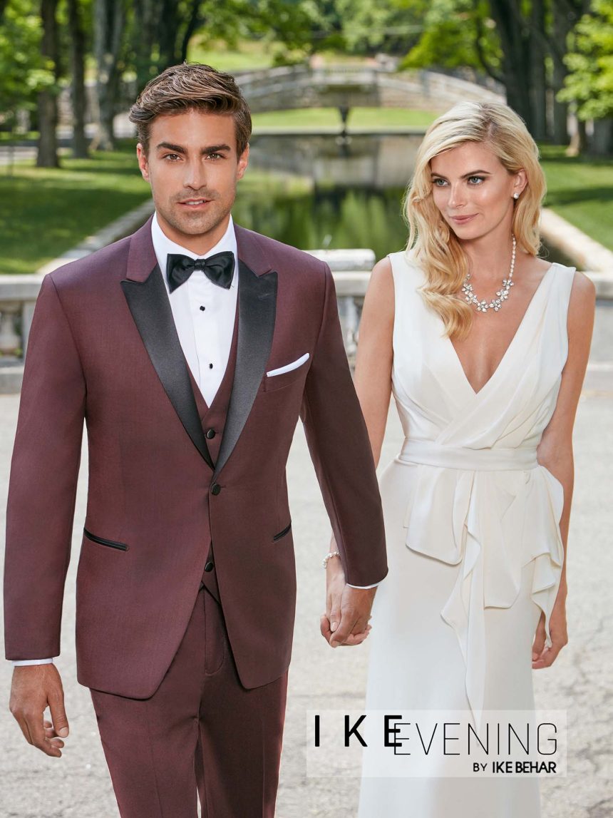 BURGUNDY MARBELLA TUXEDO - Tuxedo Wearhouse